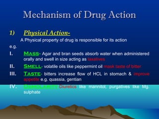 mechanism of drug actionvpp | PPT