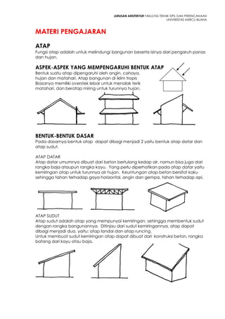 7 modul pa2 m7- bentuk atap | PDF