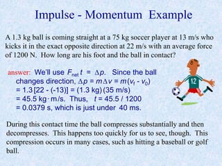 Power point slides for momentum, Impullse conservation of memntum | PPT