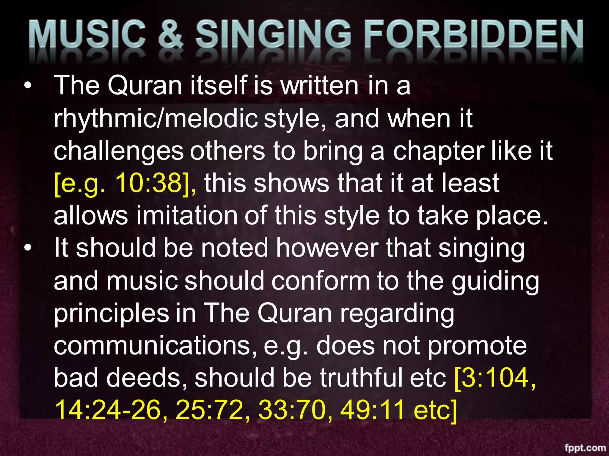 7. music and singing forbidden | PDF