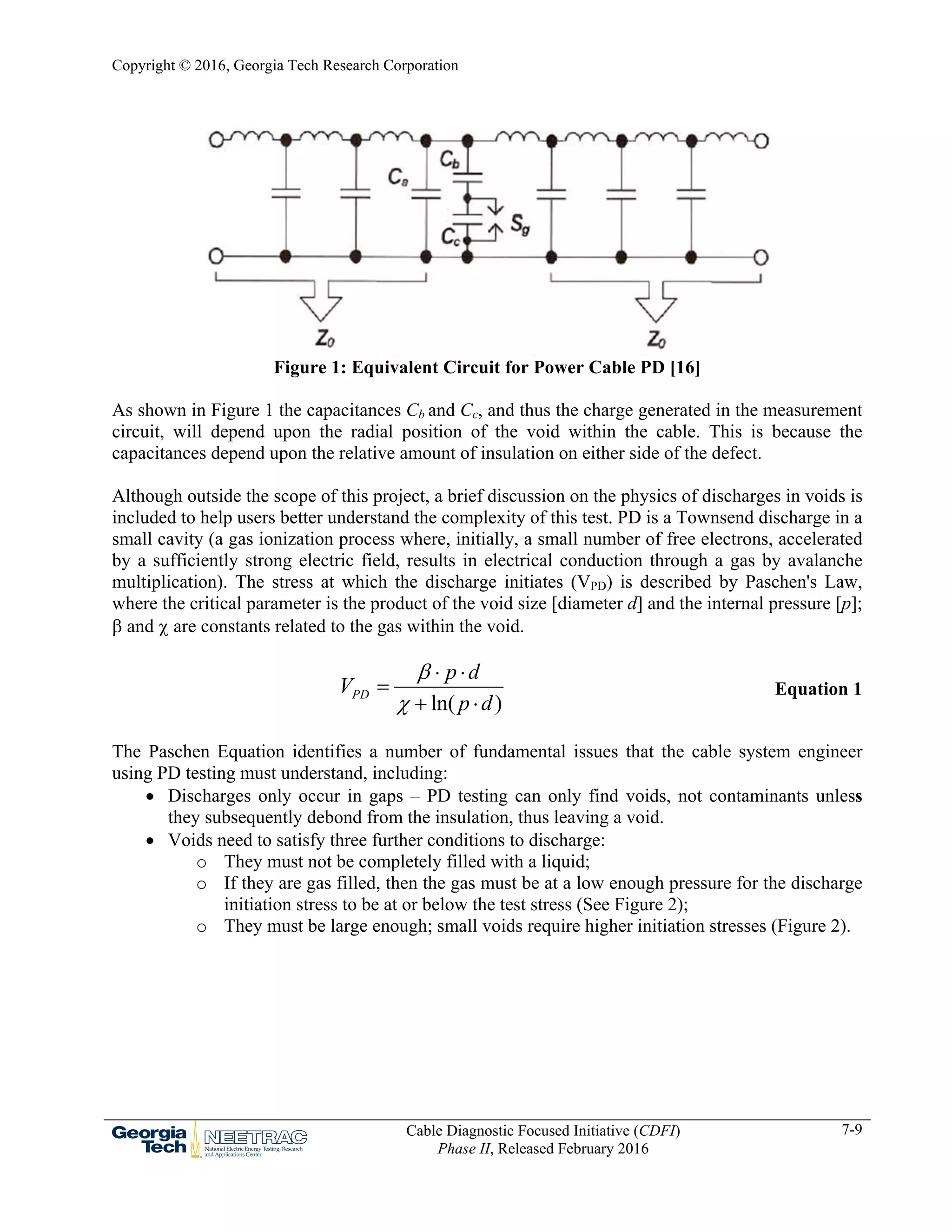 NEETRAC (Chapter 7: Medium Voltage Cable System Partial Discharge) ) | PDF