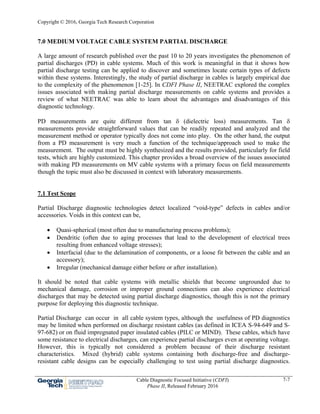 NEETRAC (Chapter 7: Medium Voltage Cable System Partial Discharge) ) | PDF