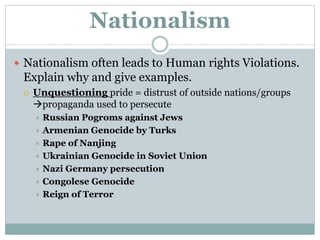 Review #2 Nationalism | PPT