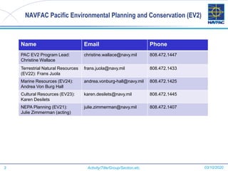 NAVFAC Pacific Natural Resources Program | PPT