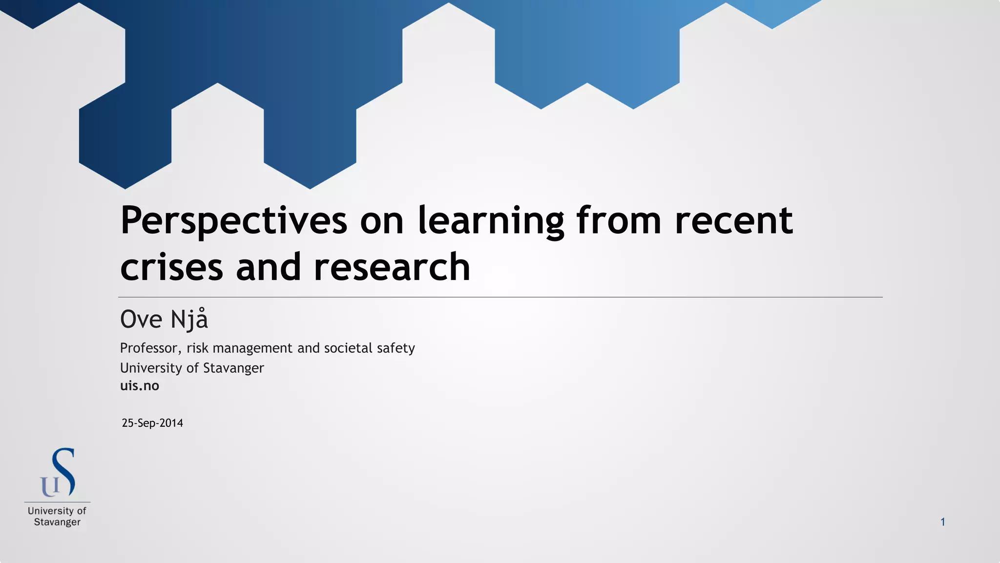 OECD Workshop: Learning from crises and fostering the continuous ...