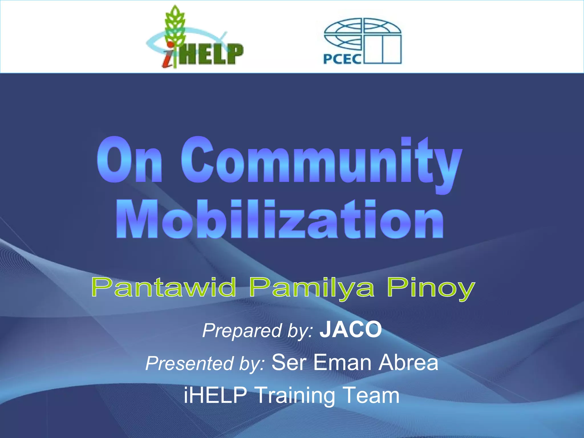 7 on community mobilization | PPT | Science