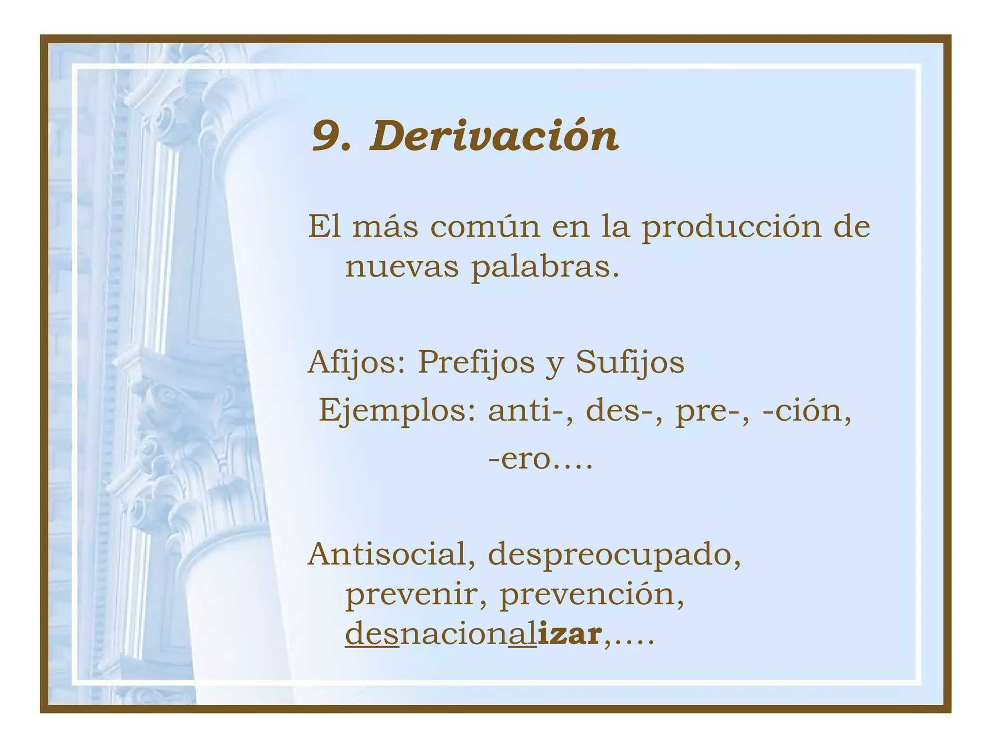 7. palabras y procesos de formación de palabras | PPT