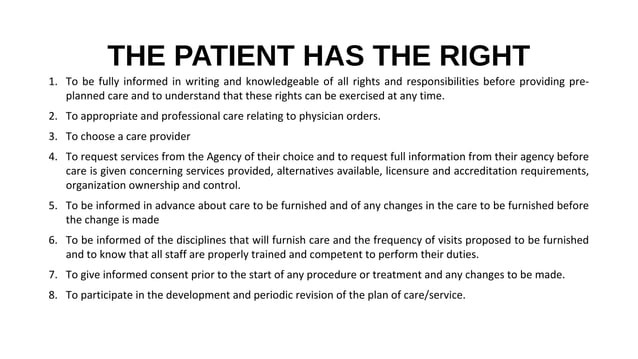 7 Patient Rights & Responsibilities | PPT