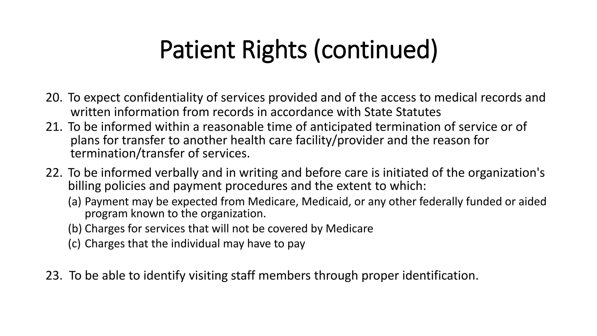 7 patient rights and responsibilities | PPT