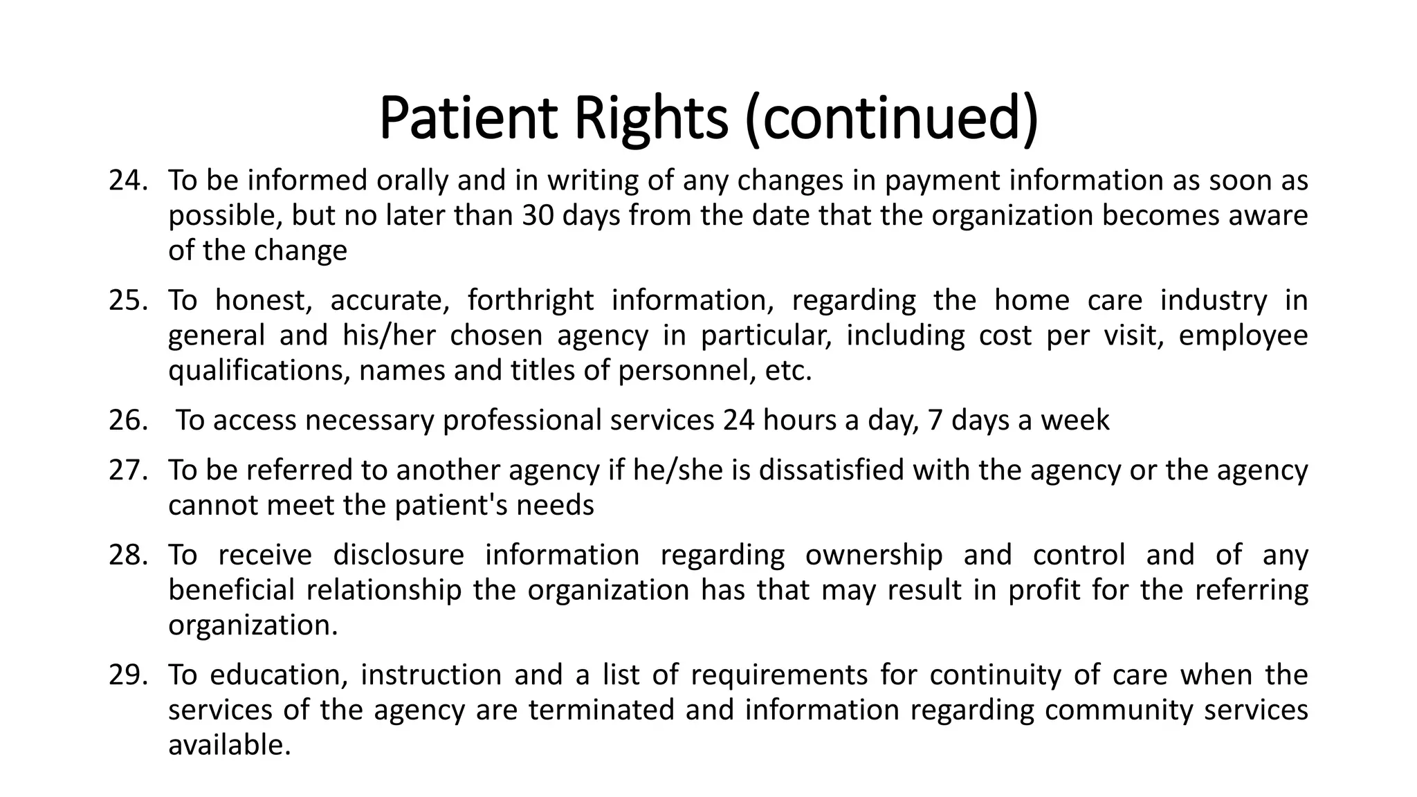 7 patient rights and responsibilities | PPT | Free Download