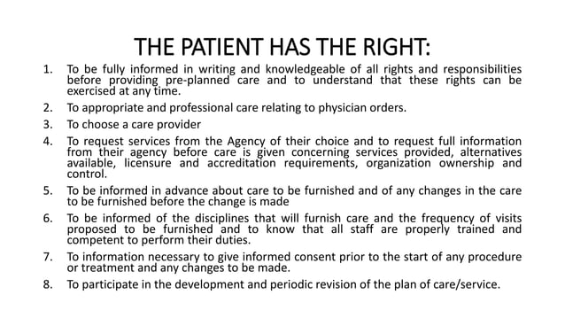 7 patient rights and responsibilities | PPT