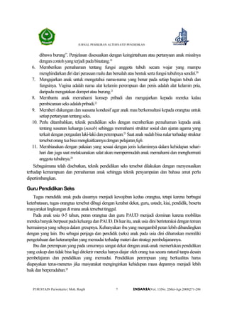 Pendidikan Seks Anak Usia Dini | PDF