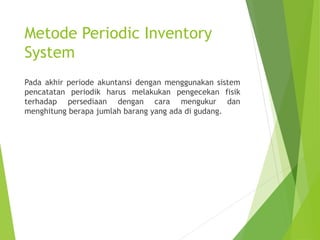 Contoh contoh soal dan jawaban persediaan barang | PPTX