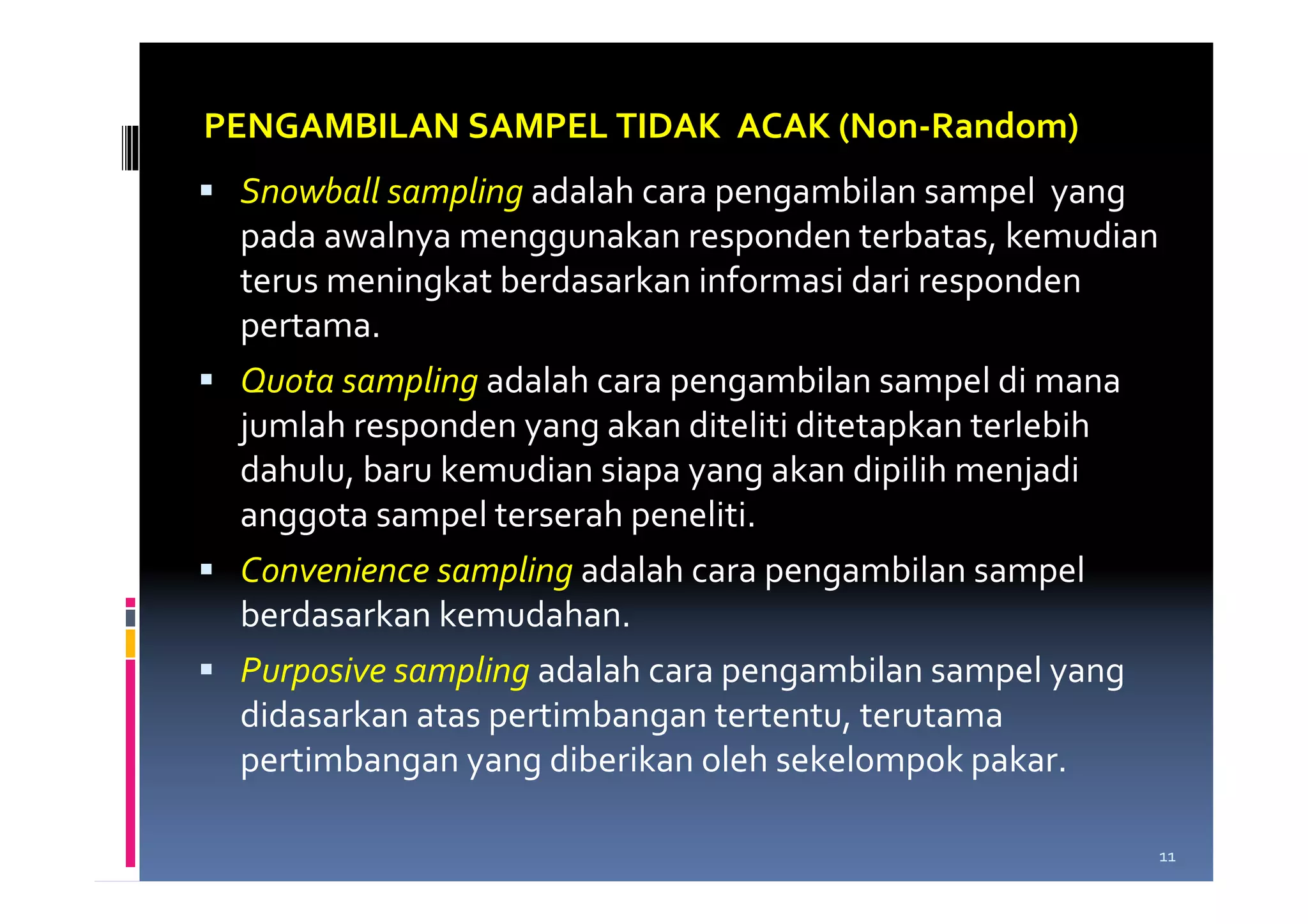 7. populasi dan teknik pengambilan sampel | PDF