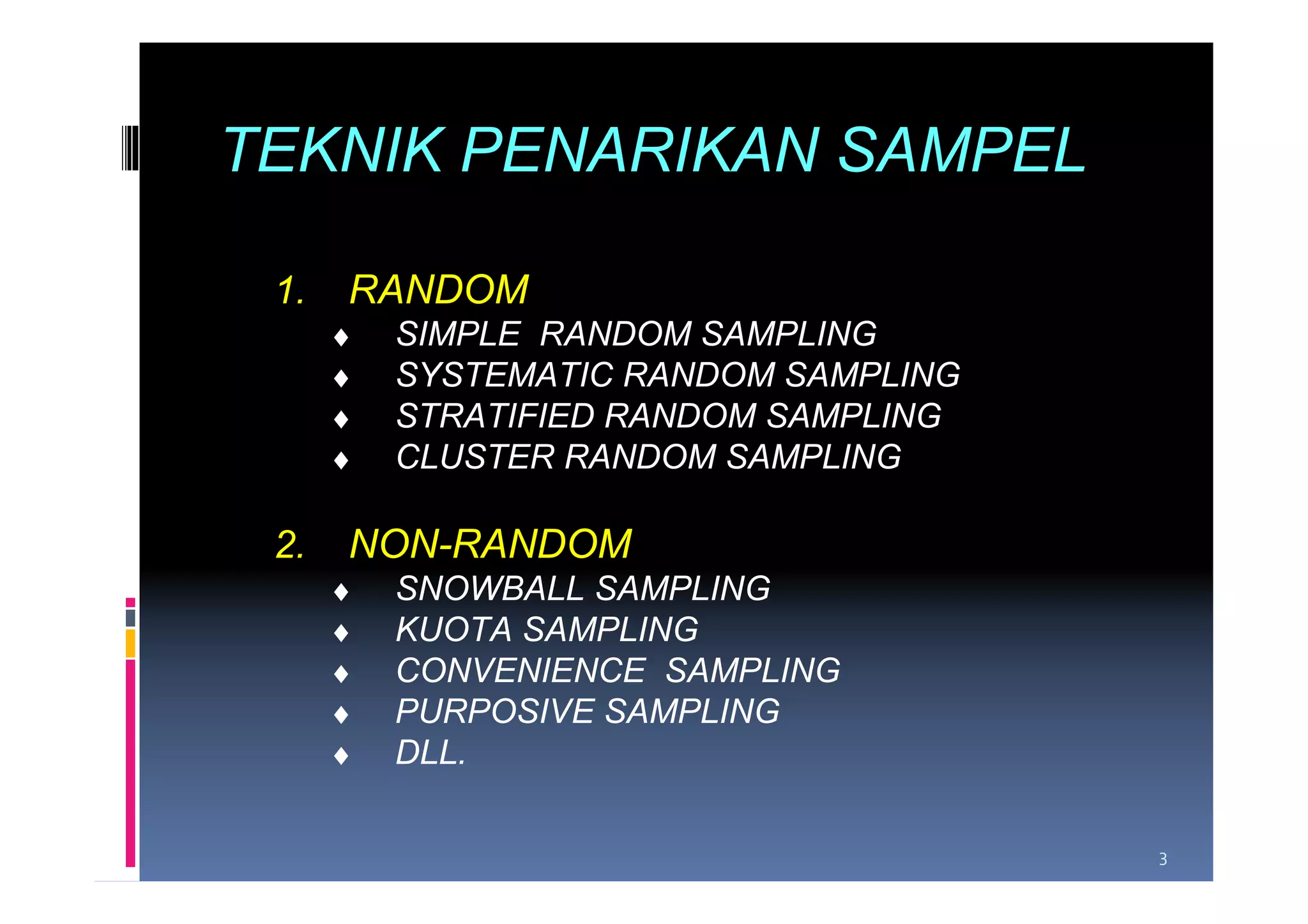 7. populasi dan teknik pengambilan sampel | PDF