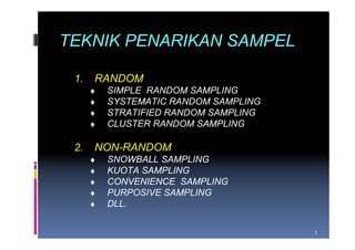 7. populasi dan teknik pengambilan sampel | PDF
