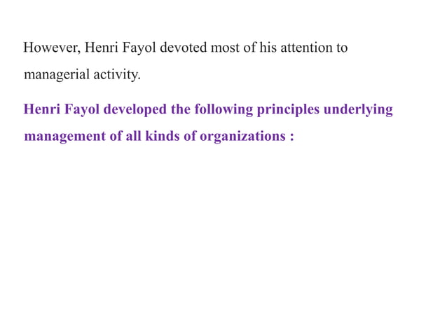 Henry Fayol's Principles of Management | PPT