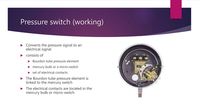 7- Pressure Switch .pptx | Chemistry | Science