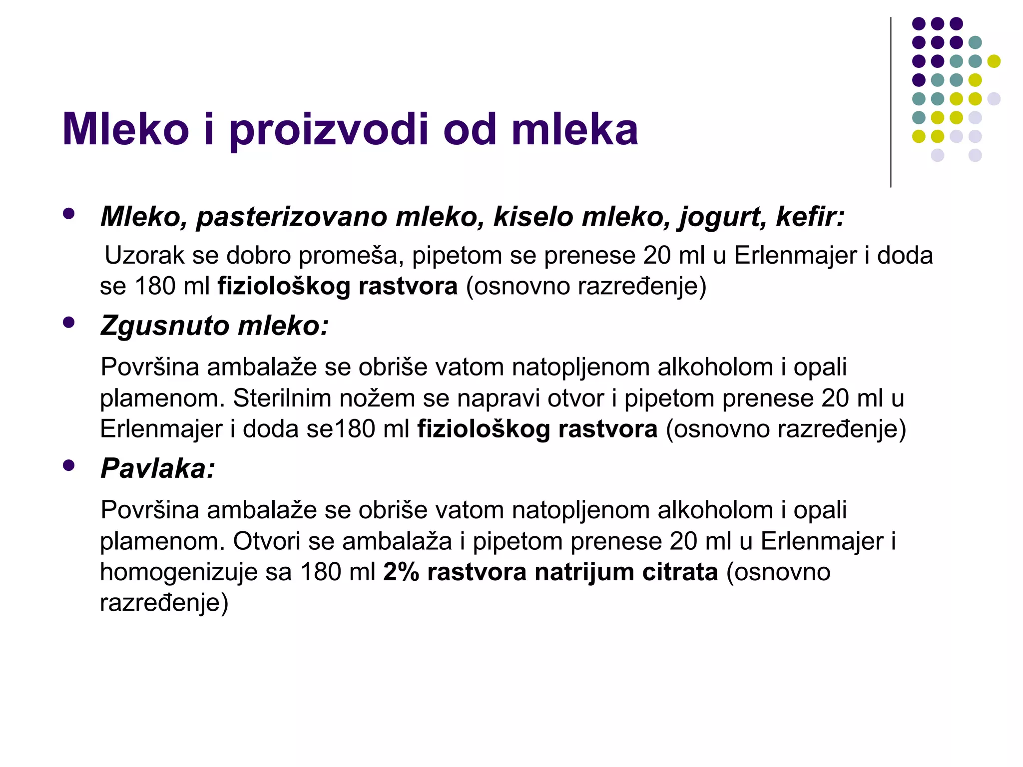 7.priprema namirnica za mikrobiolosko ispitivanje | PPT