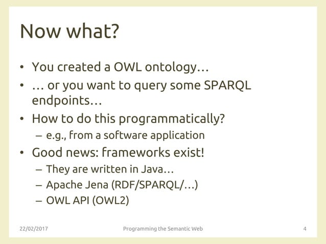 Programming the Semantic Web | PPT