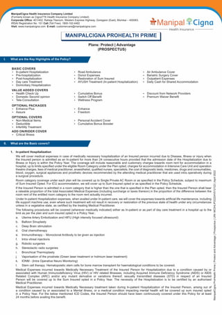 Examining the Structure of ProHealth Prime Protect and Active Plans ...