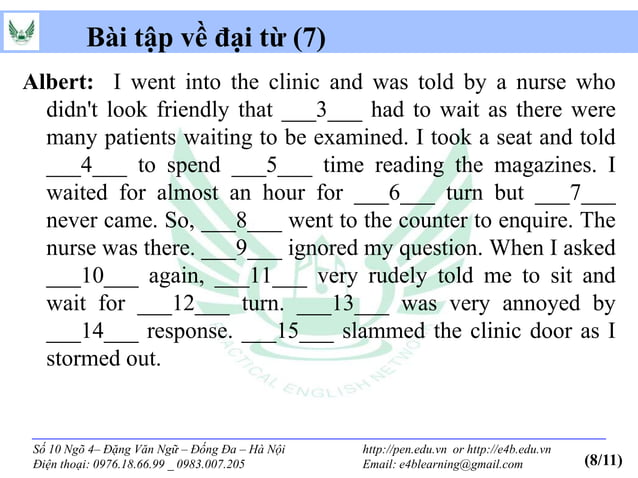 7.pronouns bai tap | PPTX