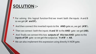 7 realization of logic function using logic gates (1) | PPT