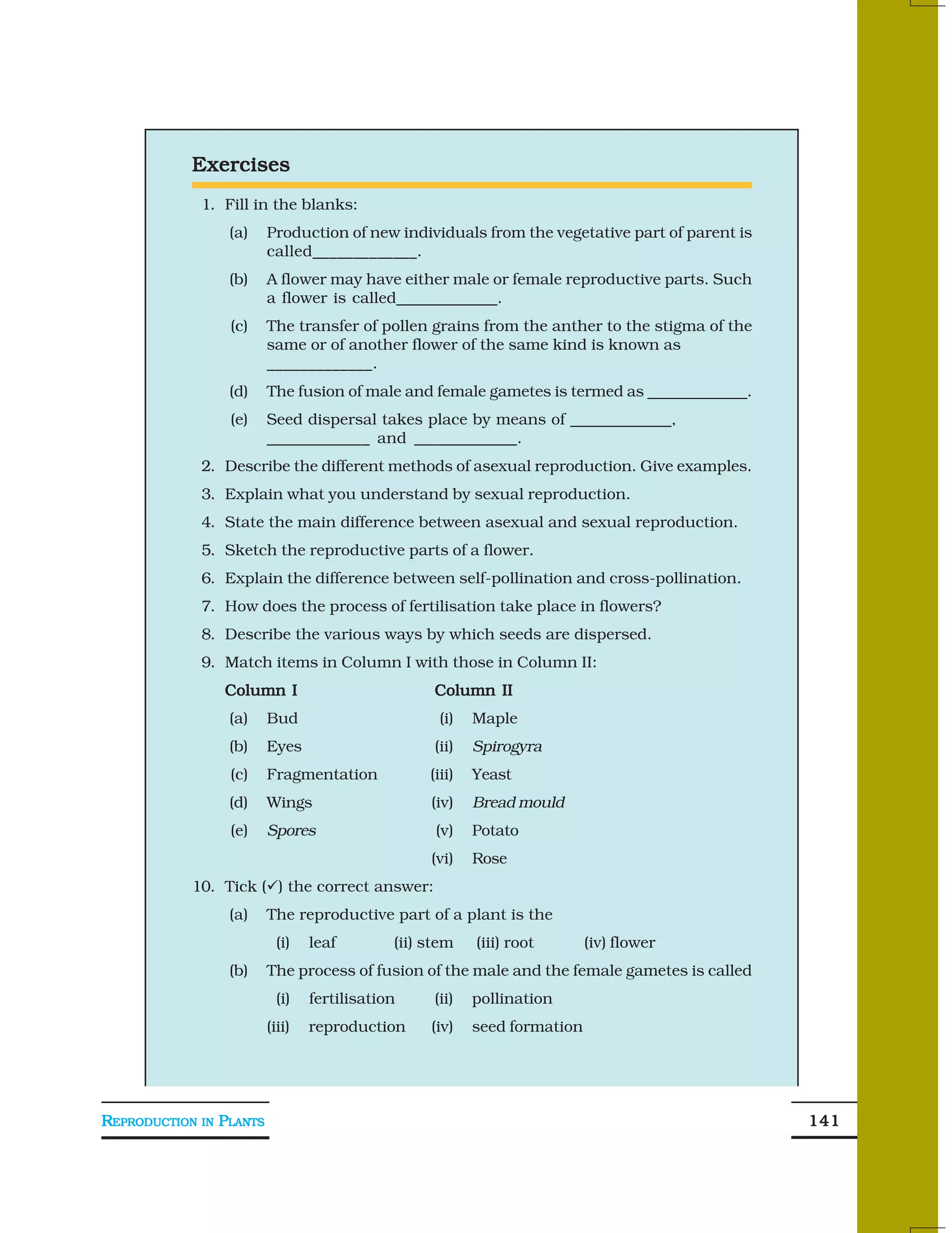 7 reproduction in plants | PDF