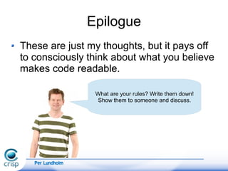 7 rules on code readability | PPT