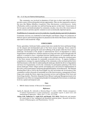 CONCEPTUAL FRAMEWORK FOR INITIATING FOREST MOSAIC INTEGRATED LANDSCAPE ...