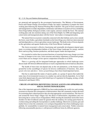 CONCEPTUAL FRAMEWORK FOR INITIATING FOREST MOSAIC INTEGRATED LANDSCAPE ...