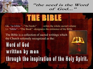 7. sacred scriptures | PPT