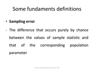7.sampling fundamentals | PDF