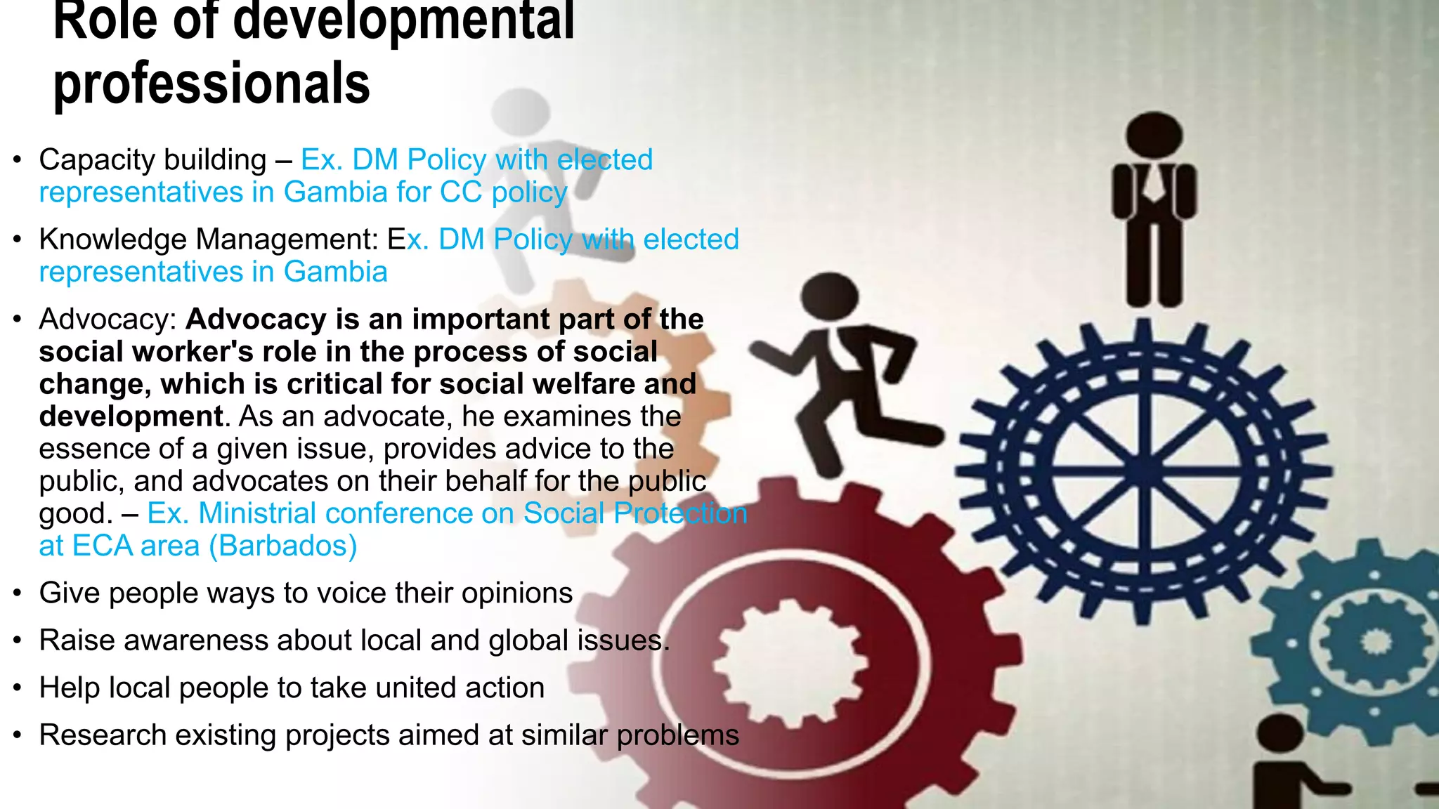 Social Development Issues and Role of Development Professionals | PPT