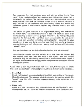 7 Secrets to Fabulous Follow-up | PDF
