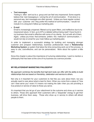 7 Secrets to Fabulous Follow-up | PDF