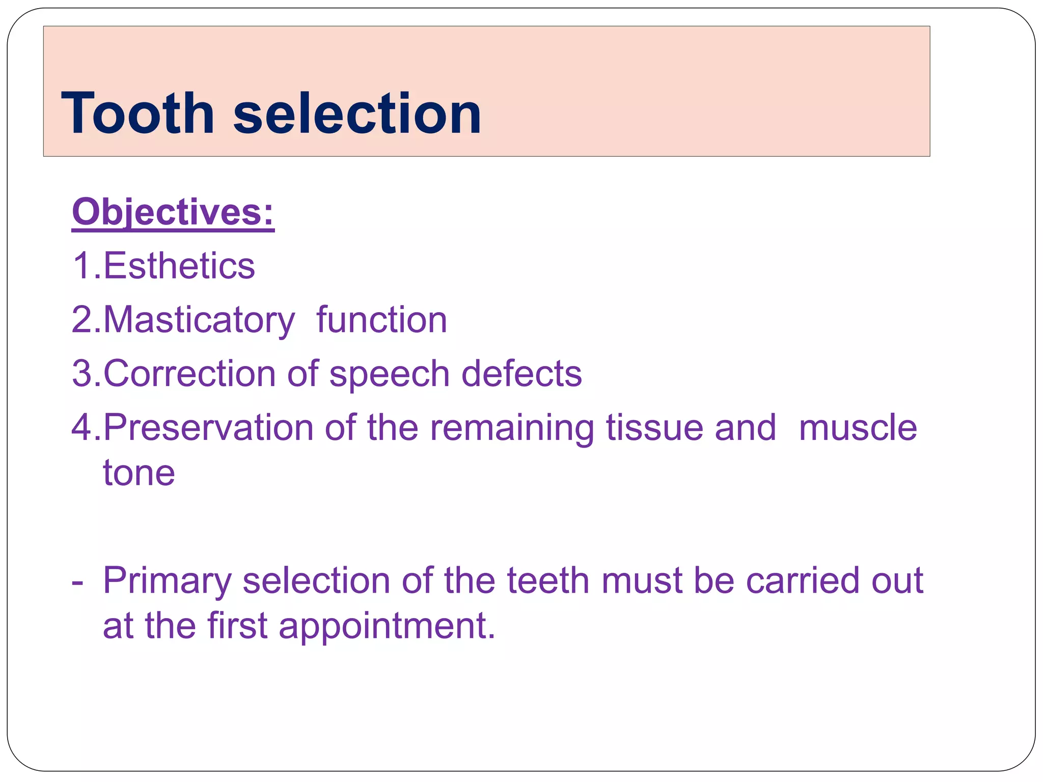 7 selection of teeth and esthetics in complete denture | PDF