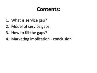 Service gaps | PPTX