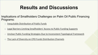 Public Financing For Sustainable Palm Oil | PDF