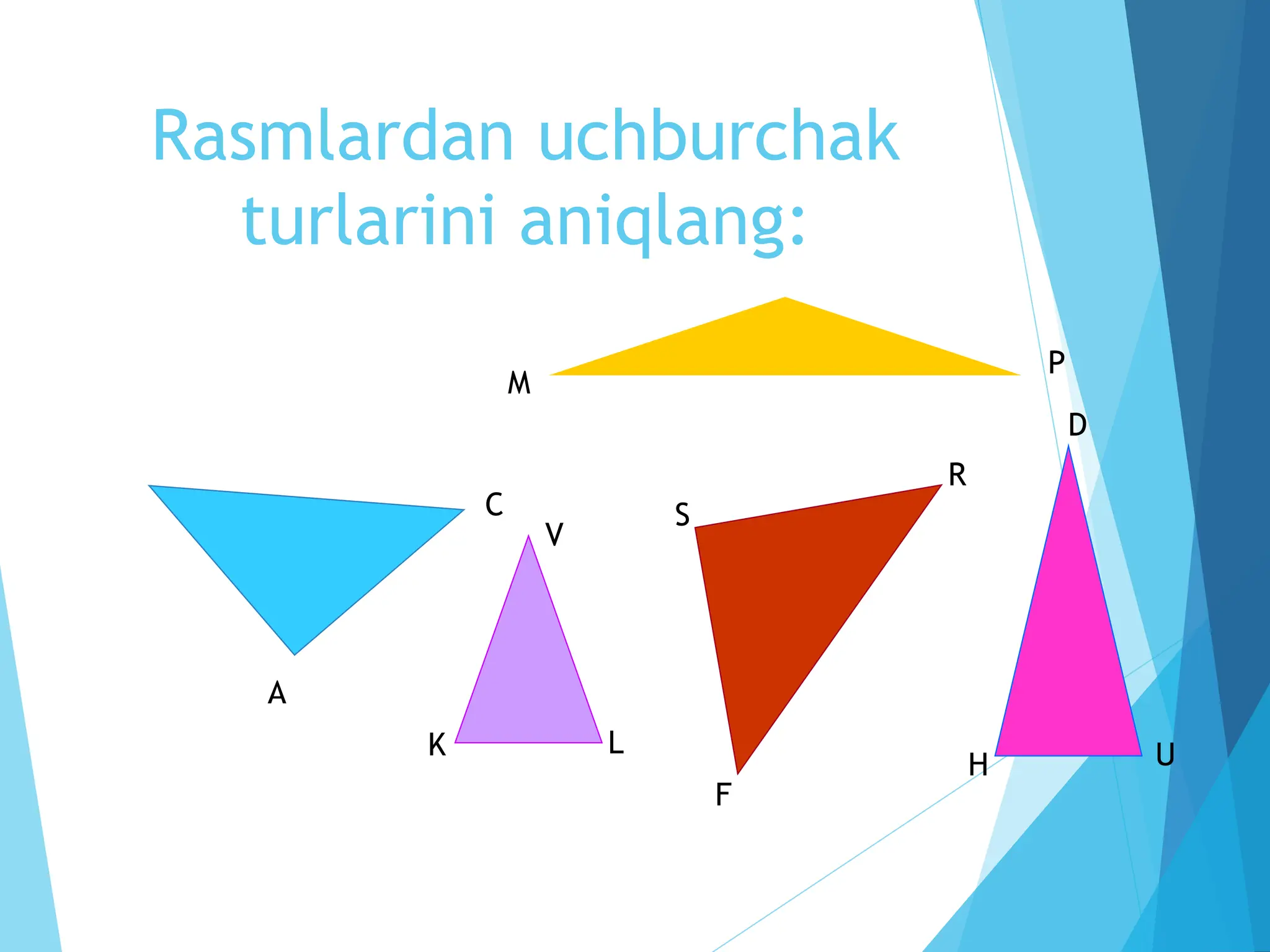 7-sinf Geometriya fanidan Uchburchak tengligining ikkinchi (BTB ...