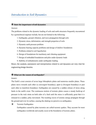 7-soil dynamics- presentation and question answer | DOCX