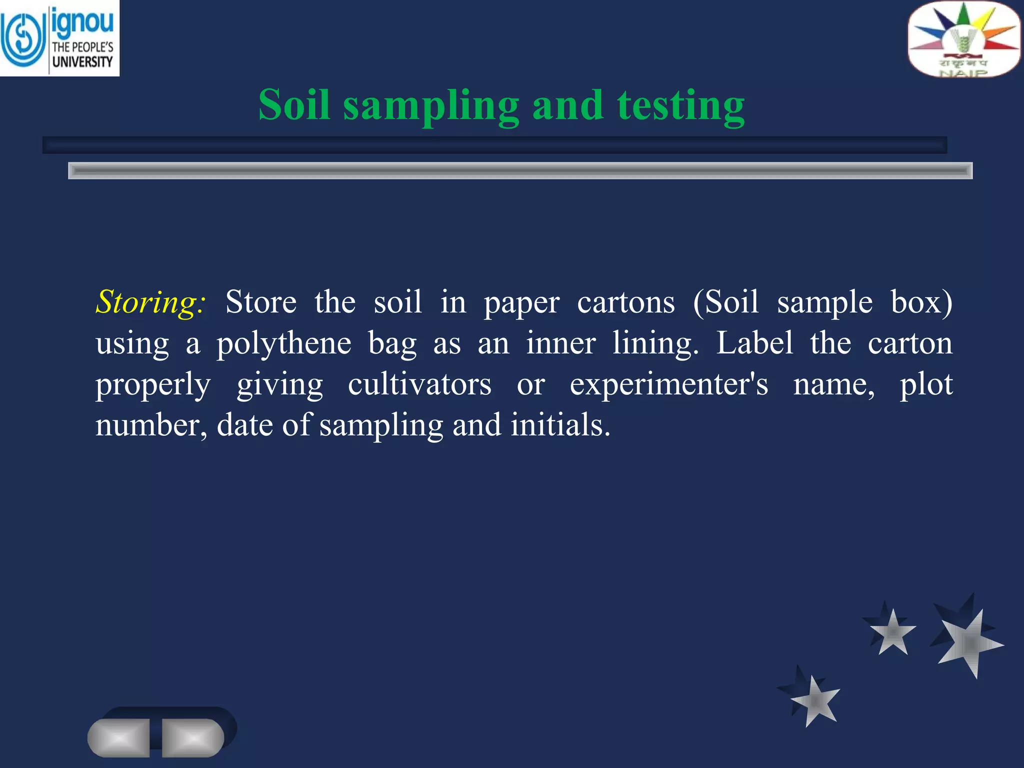 soil sampling and testing | PPT