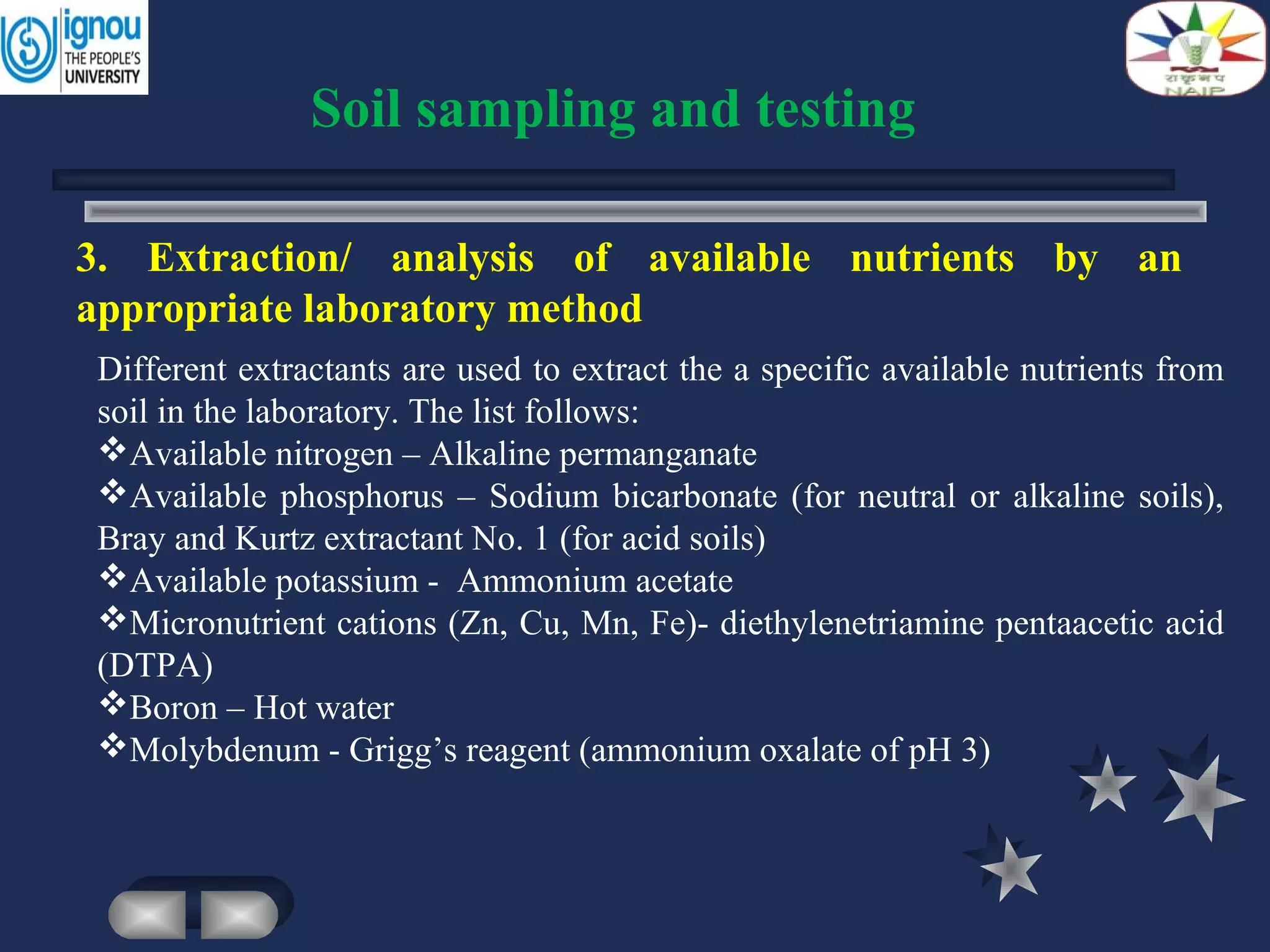 soil sampling and testing | PPT