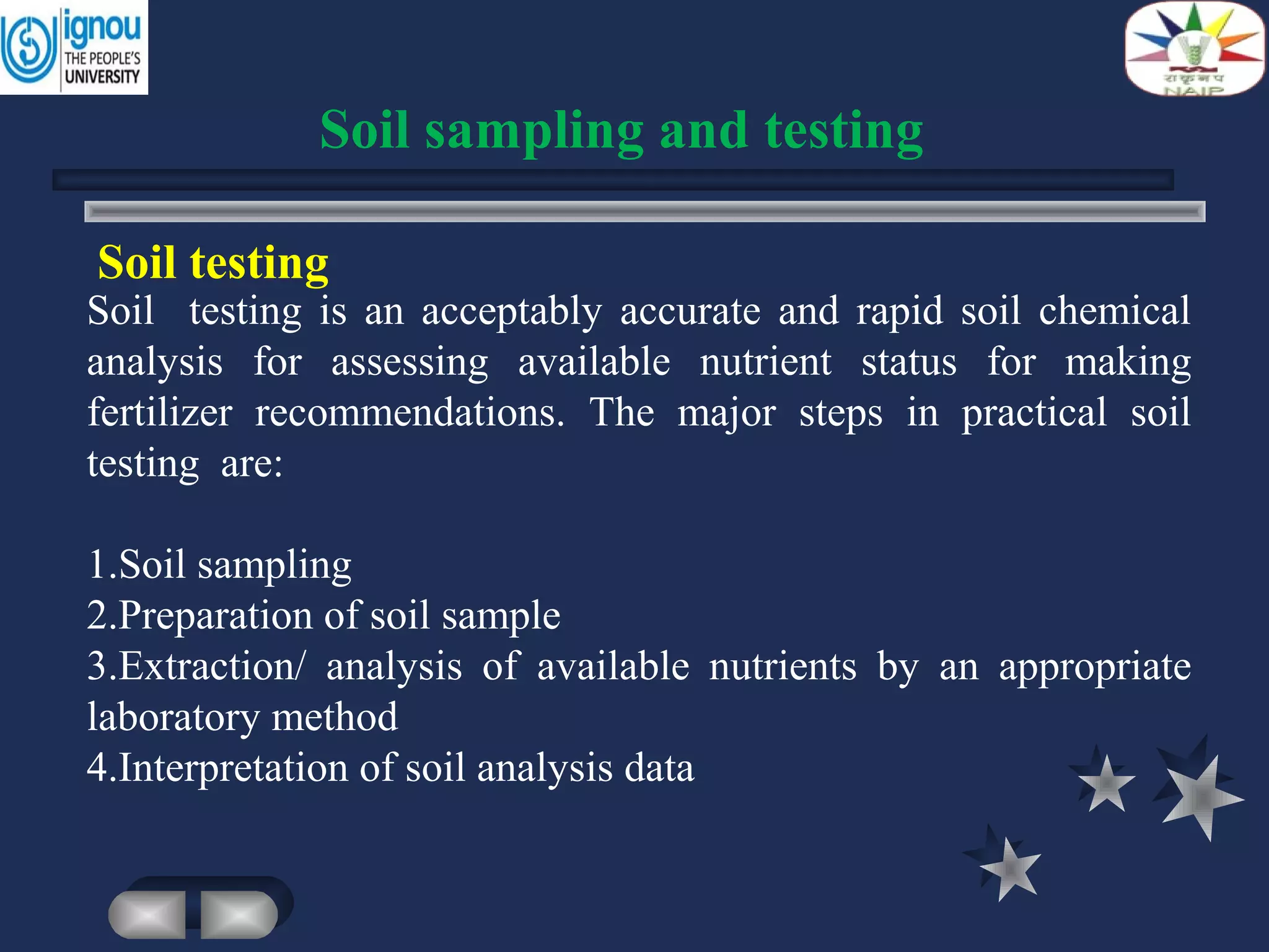 soil sampling and testing | PPT