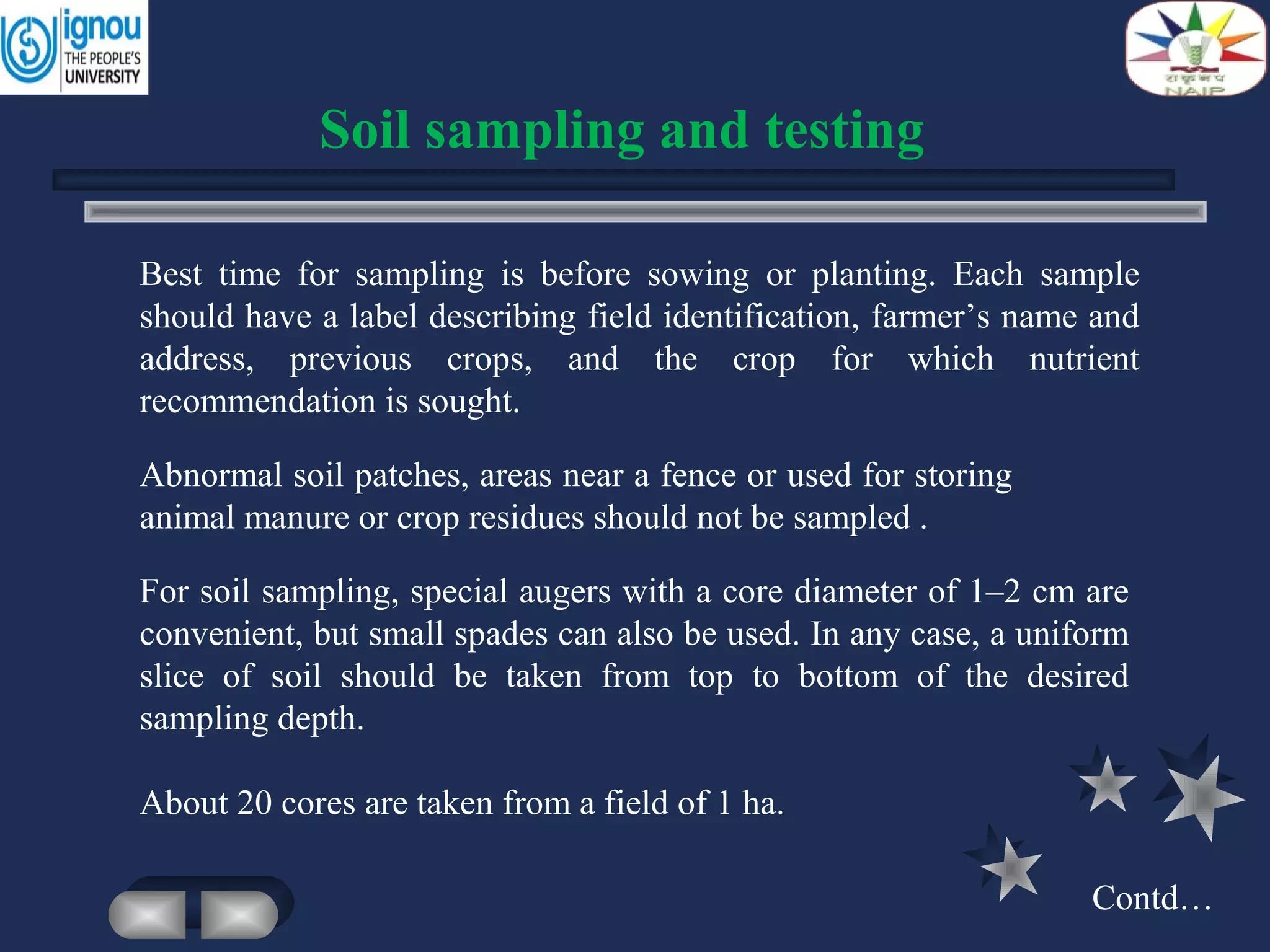 soil sampling and testing | PPT