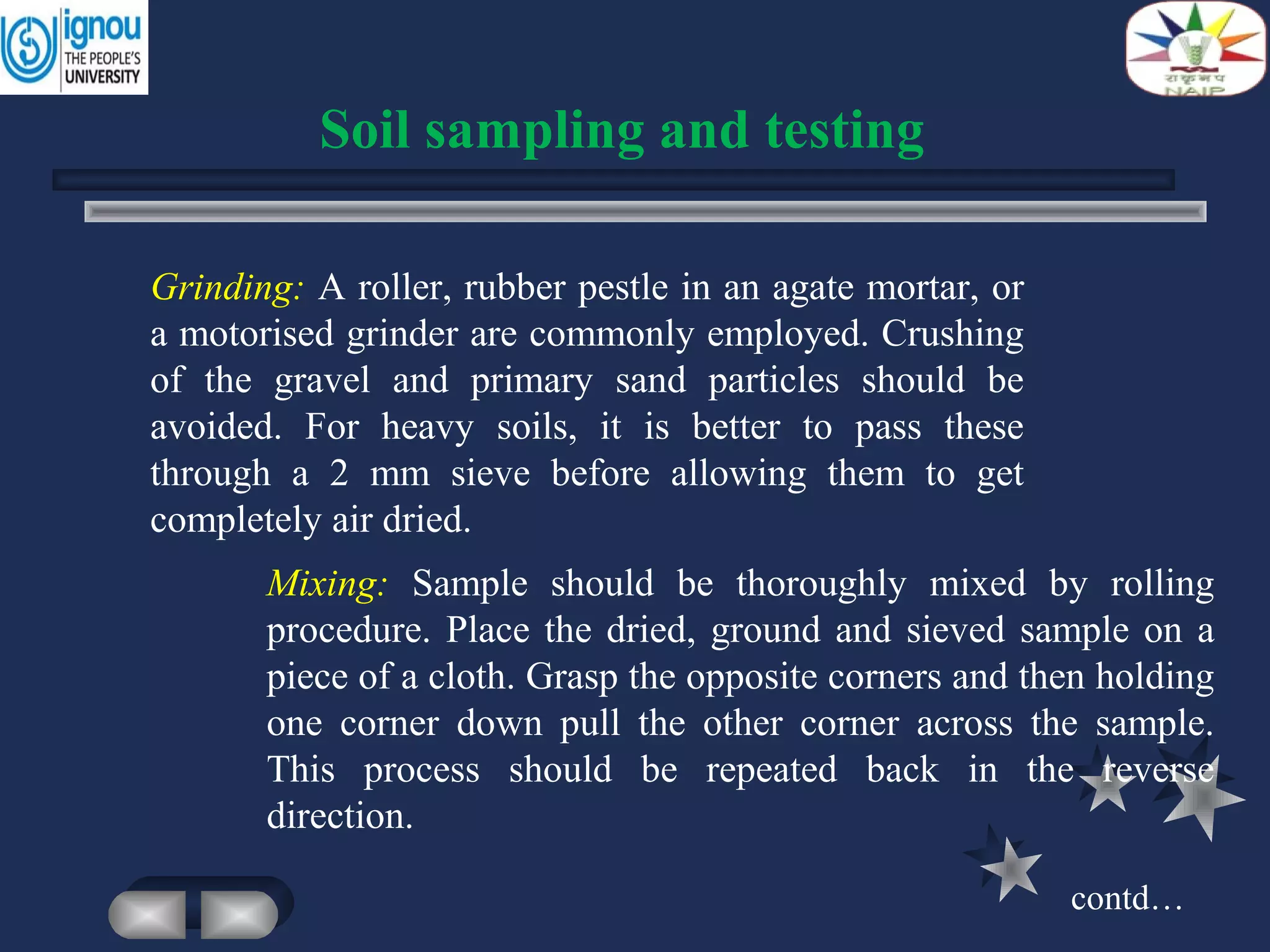 soil sampling and testing | PPT