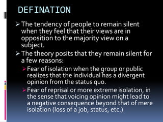 7 spiral of silence 2 | PPTX