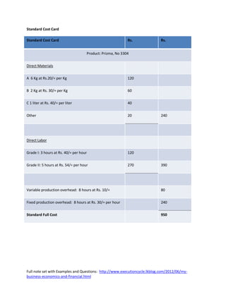 7 standard costing | PDF
