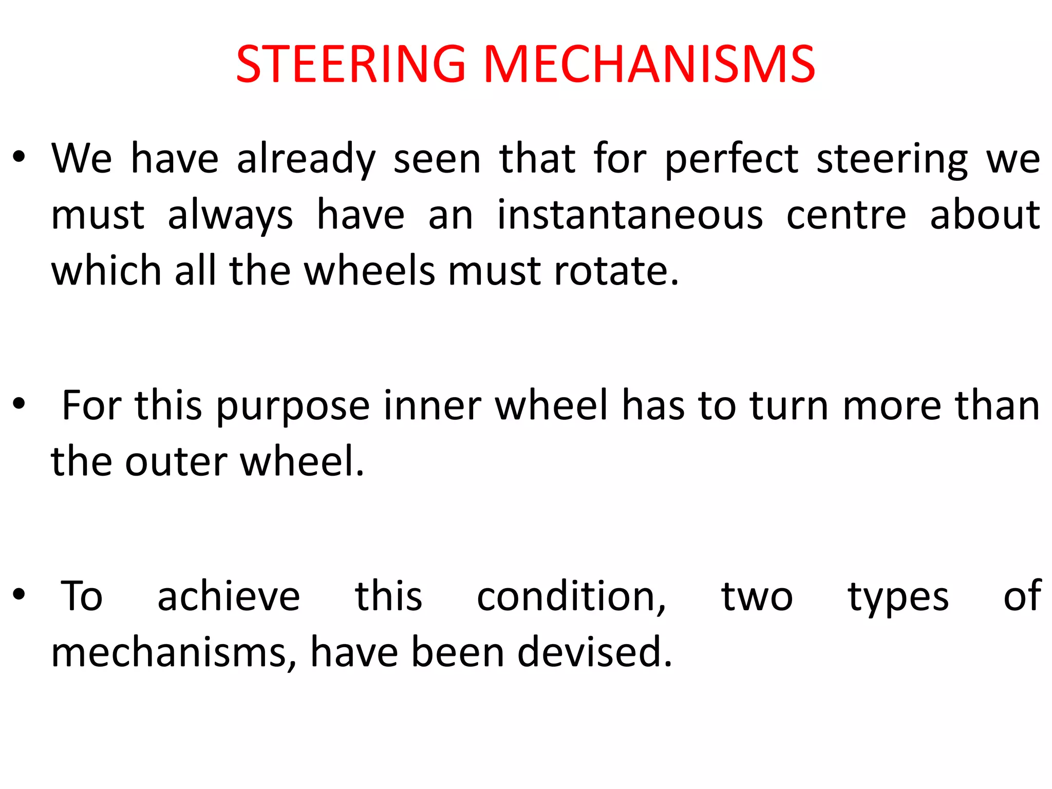 7 steering mechanisms | PPTX