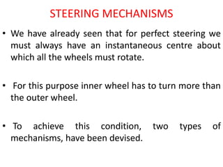 7 steering mechanisms | PPTX